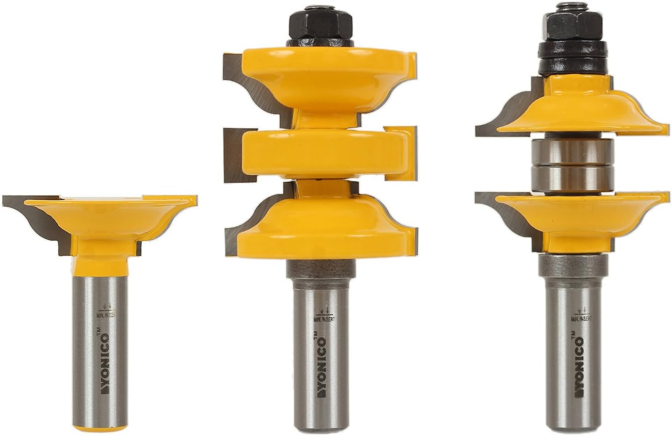 Yonico 12346 Classical 3 Bit Extended Tenon Entry Door Rail and Stile ...