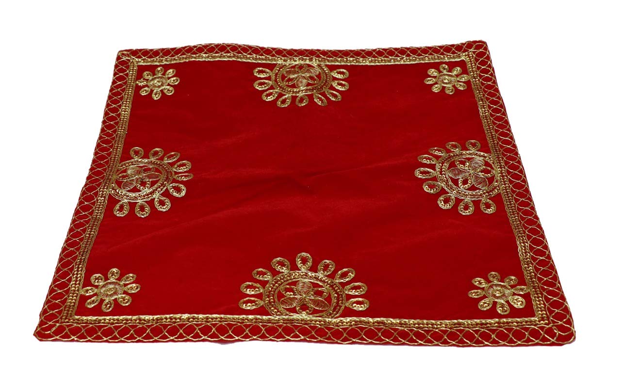 Buy Velvet Pooja Aasan (Red) Premium Red Velvet Pooja Aasan Cloth ...