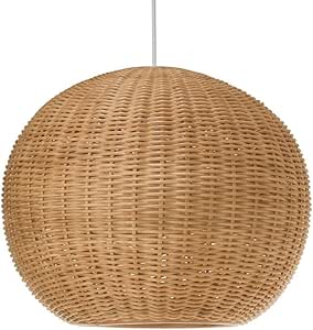 KOUBOO Wicker Ball Pendant Light, Natural - 1050030, Pendant Lights ...