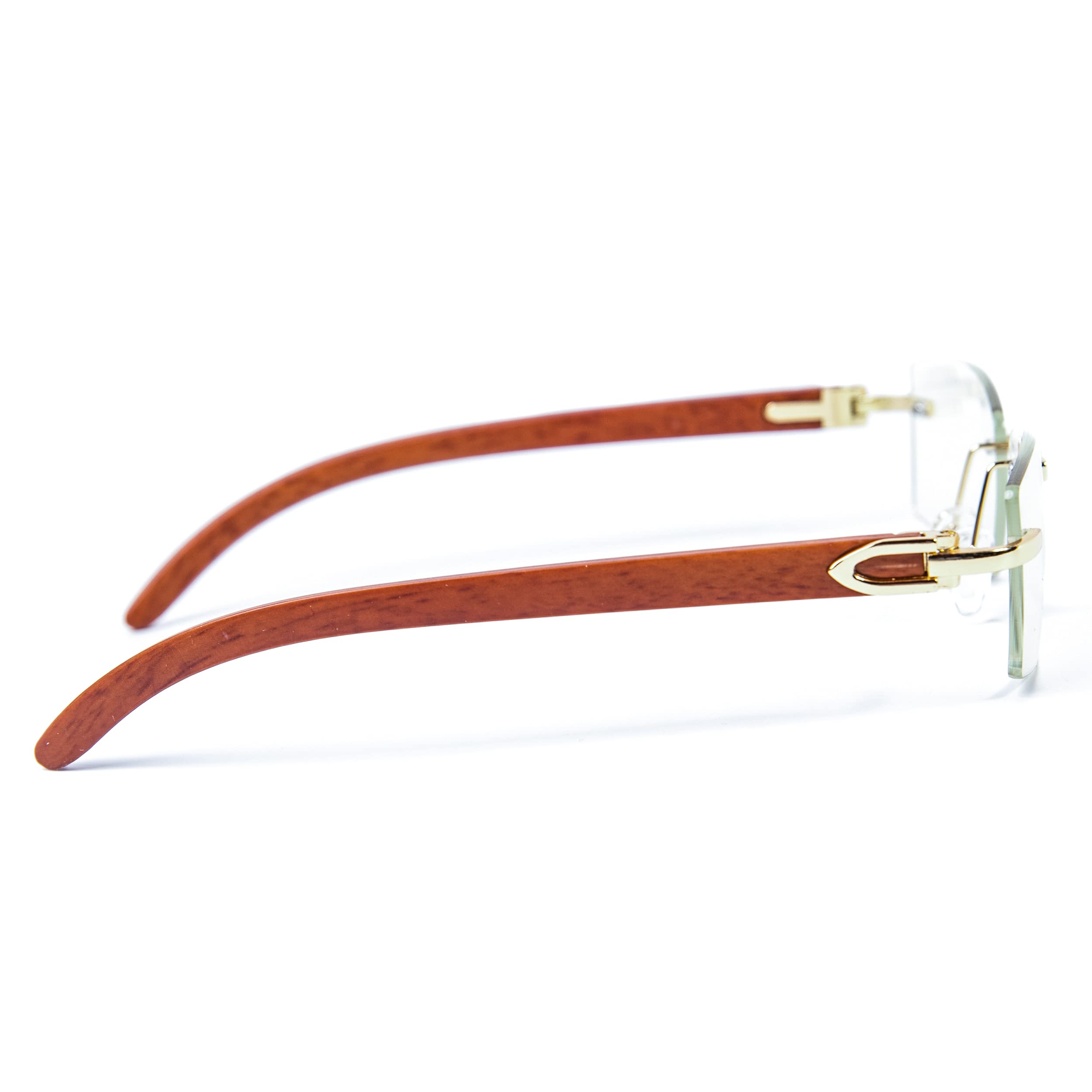 Mua Vintage Small Retro Rimless Clear Lens Gold Frame Hip Hop ...