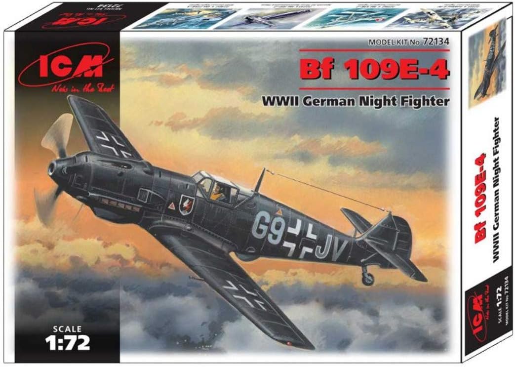 ICM 1:72 – Messerschmitt Bf 109E-4, WWII Night Fighter, Bf109e-4 Night ...