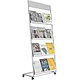 Amazon.com: tongmo Floor-Standing Magazine Rack 4-Layer with Wheels ...