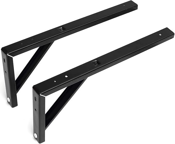 Triangle Shelf Brackets Heavy Duty, 40 cm Wall Mounted Tripod L Shelf ...