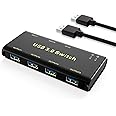 Amazon.com: USB 3.0 Switch Selector,ABLEWE KVM Switcher Adapter 4 Port USB Peripheral Switcher ...