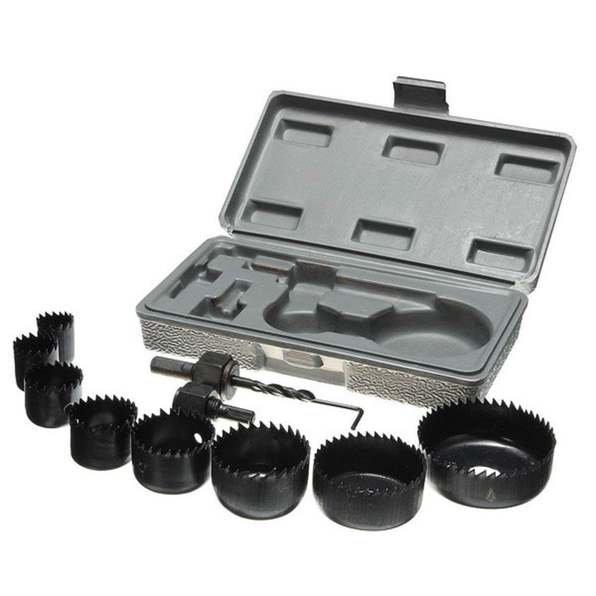 BKA 11Pcs Hole Saw Sets, Hole Saw Drill Bit Kit Wood Plastic Sheet ...