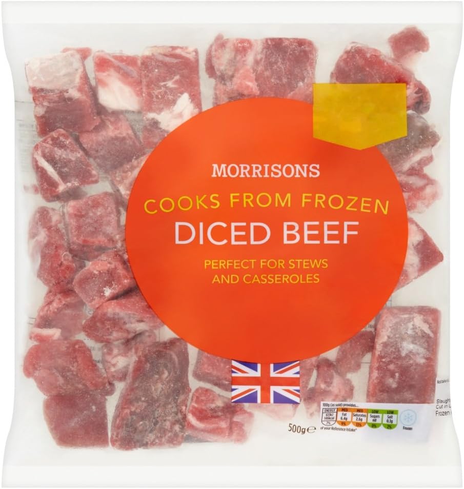 Morrisons Diced Beef, 500g (Frozen): Amazon.co.uk: Grocery