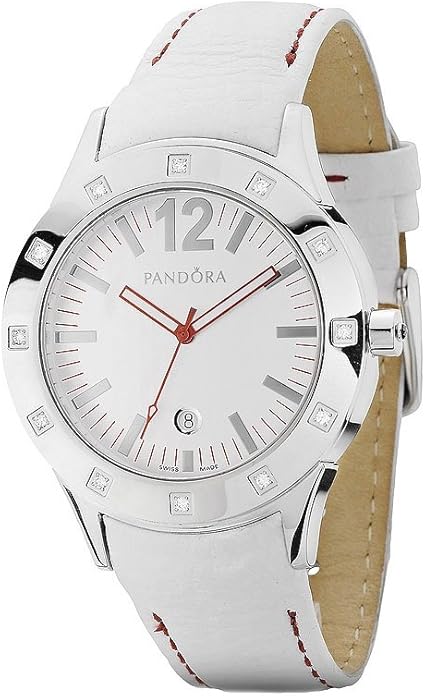Pandora Women's Quartz Watch 811007WH with Leather Strap: Amazon.co.uk ...