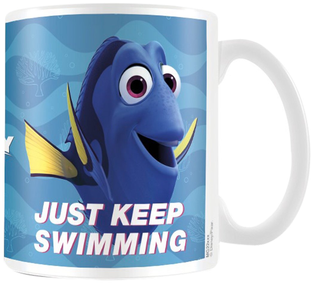 Finding Dory Just Keep Swimming Ceramic Mug, Multi-Colour, 7.9 x 11 x 9 ...