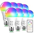 MELPO RGB Light Bulbs 12W(130W Equivalent), 2700K-6000K，A19 E26 ...