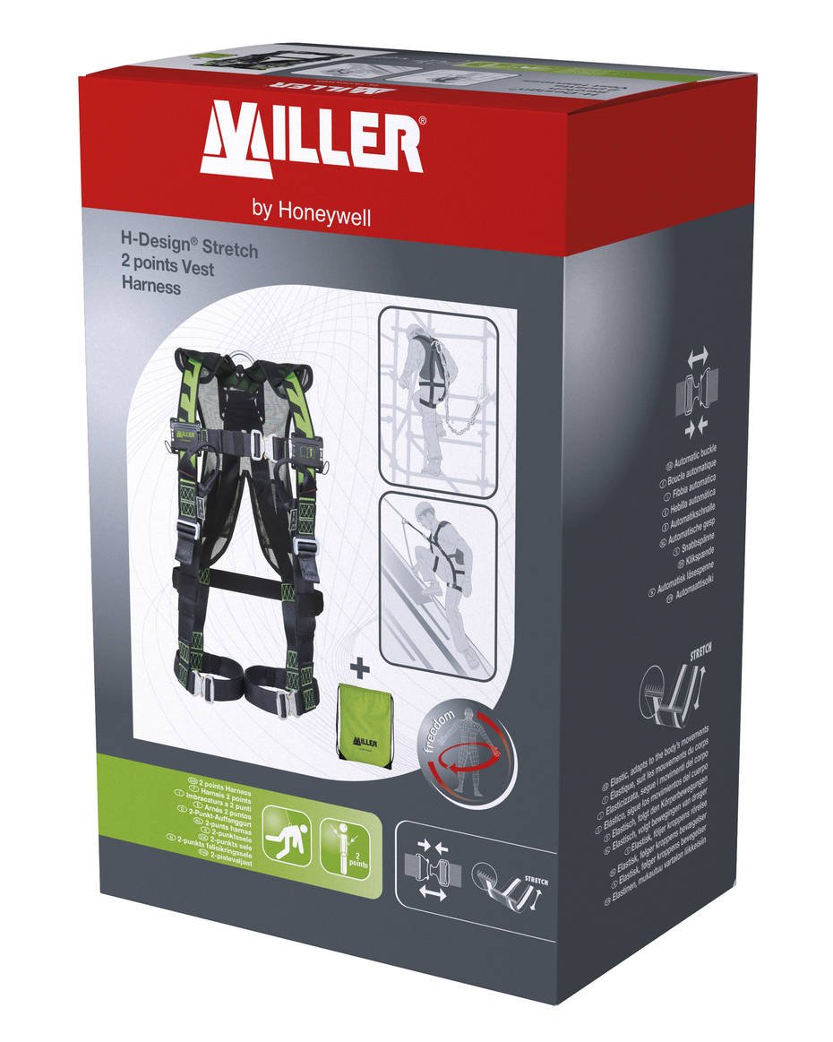 Honeywell 1034076 Miller Duraflex Miller H-Design, 2P Harness with 2 ...