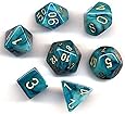 Amazon.com: Chessex Polyhedral 7-Die Scarab Dice Set - Royal Blue with ...