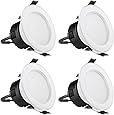 LE 4 Pack 8W 3.5-Inch LED Recessed Lighting, 75W Halogen Bulbs ...