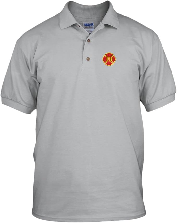 Fd Fire Department Firefighter Embroidery Embroidered Unisex Golf Polo ...