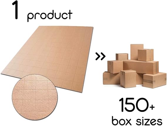 JustFoldMe Cardboard Sheets for Shipping Postal Packing Boxes ...
