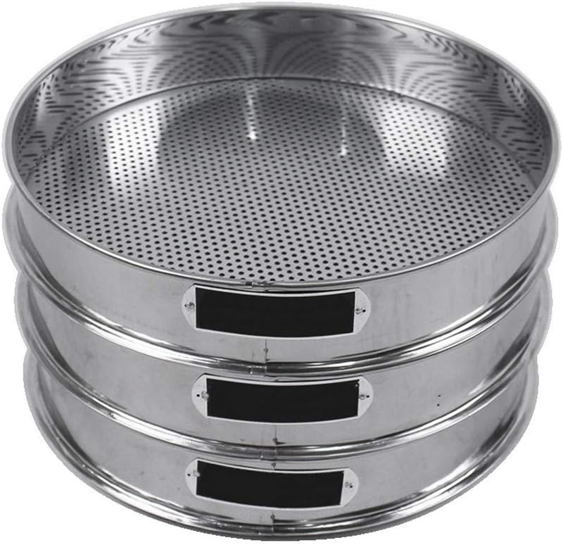 1/3/6 mm 3Pcs Combination Sieve Tool 20 cm Diameter Garden Soil Screen ...