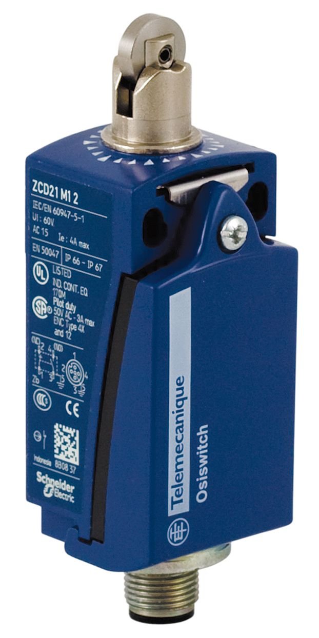 Telemecanique XCMD2102M12 Switch; Limit 240 VAC; 4 Amp; Plastic XCMD ...