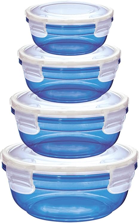 Grizzly Food Storage Containers with Lids - Round - Pack of 4 ...