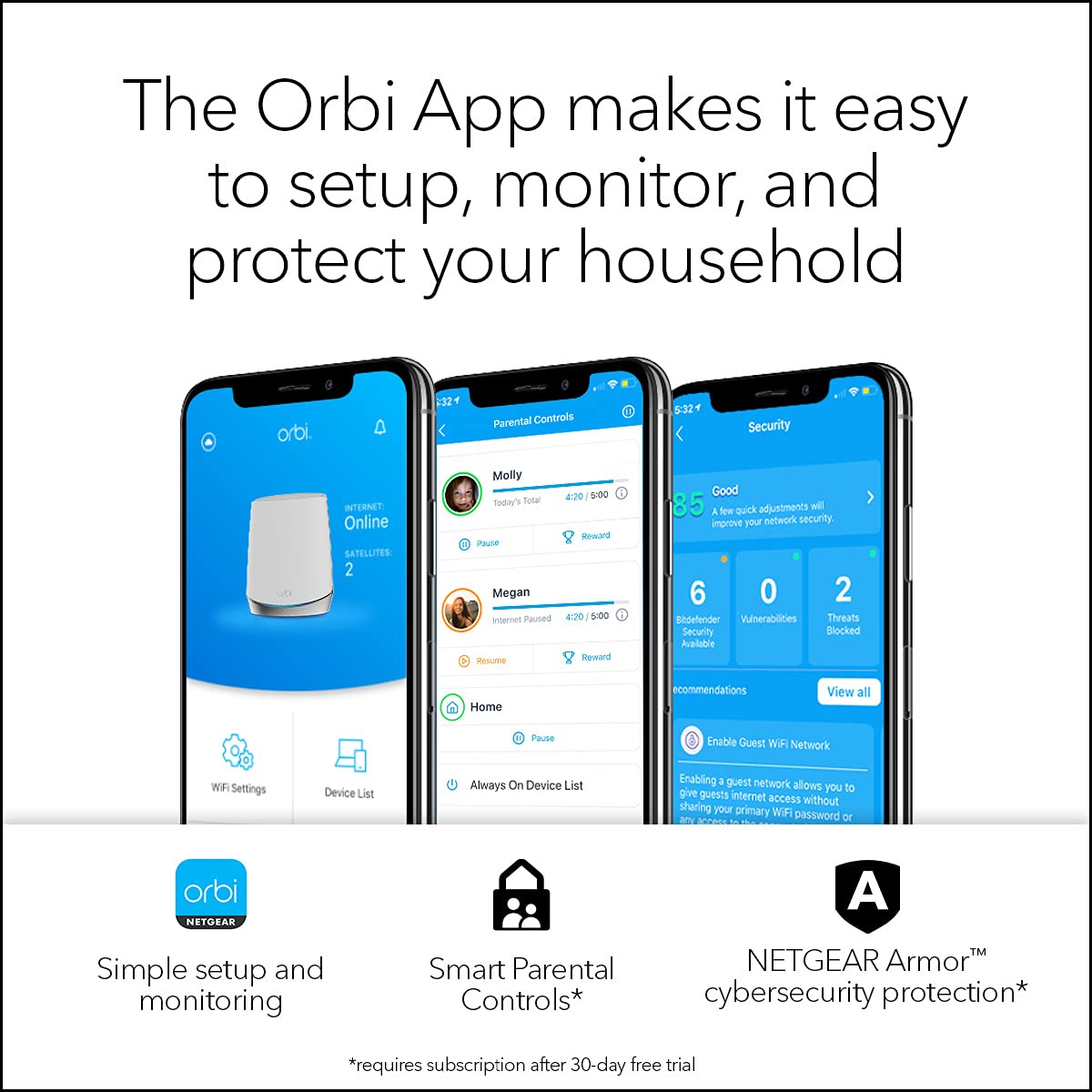 Mua NETGEAR Orbi Whole Home Tri-Band Mesh WiFi 6 System (RBK653 ...