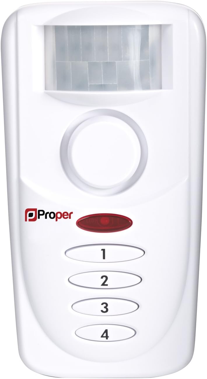 Proper Security Motion Sensing PIR Alarm Keypad Controlled 110dB Siren ...