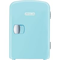 Chefman - Iceman Mini Fridge, 4 Liter/6 Can, Portable, Provides Compact ...