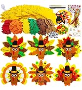 Amazon.com: Winlyn 24 Sets Thanksgiving Turkey Headbands Fall ...