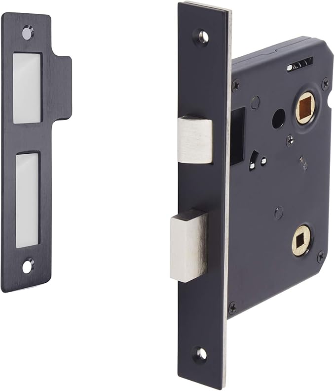 Matte Black Bathroom Lock 76mm / 57mm Mortice Lock Backset: Amazon.co ...