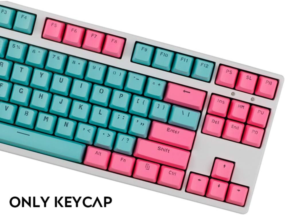 Sunzit Keycaps, 104 PBT Keys Keycap Miami Color Dual Column Keycap ...