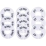 Amazon.com: GIDABRAND Clothes Size Dividers | 40 Pieces 8 Colors XXS ...