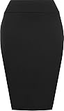 Urban GoCo Femme Midi Jupe Crayon Moulant Elastiquée avec Taille Haute ...