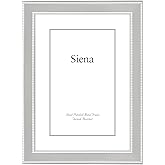 Amazon.com - Siena Flat Plain Silver Picture Frame, Tarnish Resistant ...