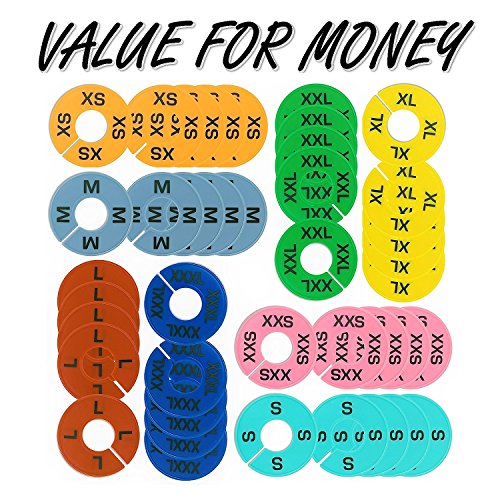 GIDABRAND Clothes Size Dividers 40 Pieces 8 Colors XXS XXXL GIDABRAND Clothes Size Dividers 40 Pieces 8 Colors XXS XXXL