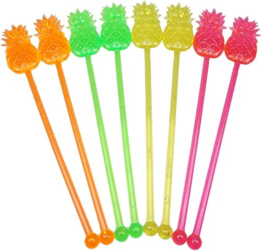 Amazon.com | Bilipala 6.6 Inch Plastic Cocktail Ice Drink Swizzle ...