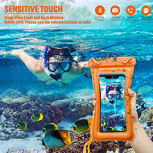 6 Piece Floatable Waterproof Phone Pouch Floating Waterproof Cell Phone ...