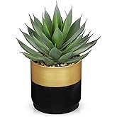 Amazon.com: Briful Succulents Artificial Plants Fake Aloe Vera Plants ...
