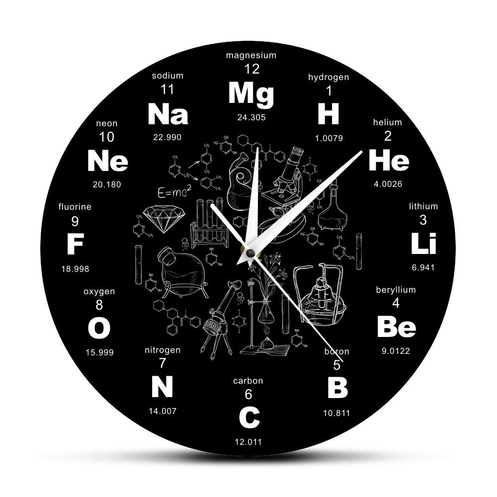 Mua Periodic Table of Elements Wall Art Chemistry Symbol Wall Clock ...