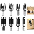 Homaisson 8 Pcs Wood Plug Cutters, 1/4, 3/8, 1/2, 5/8 Drill Bit Set ...