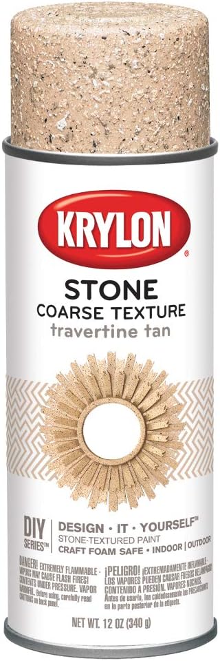 Krylon K18203 Make It Stone! Textured Aerosol Spray Paint, 12-Ounce ...