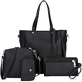 Segater Women Fashion Handbag+Shoulder Bag+Purse+Card Purse Faux ...