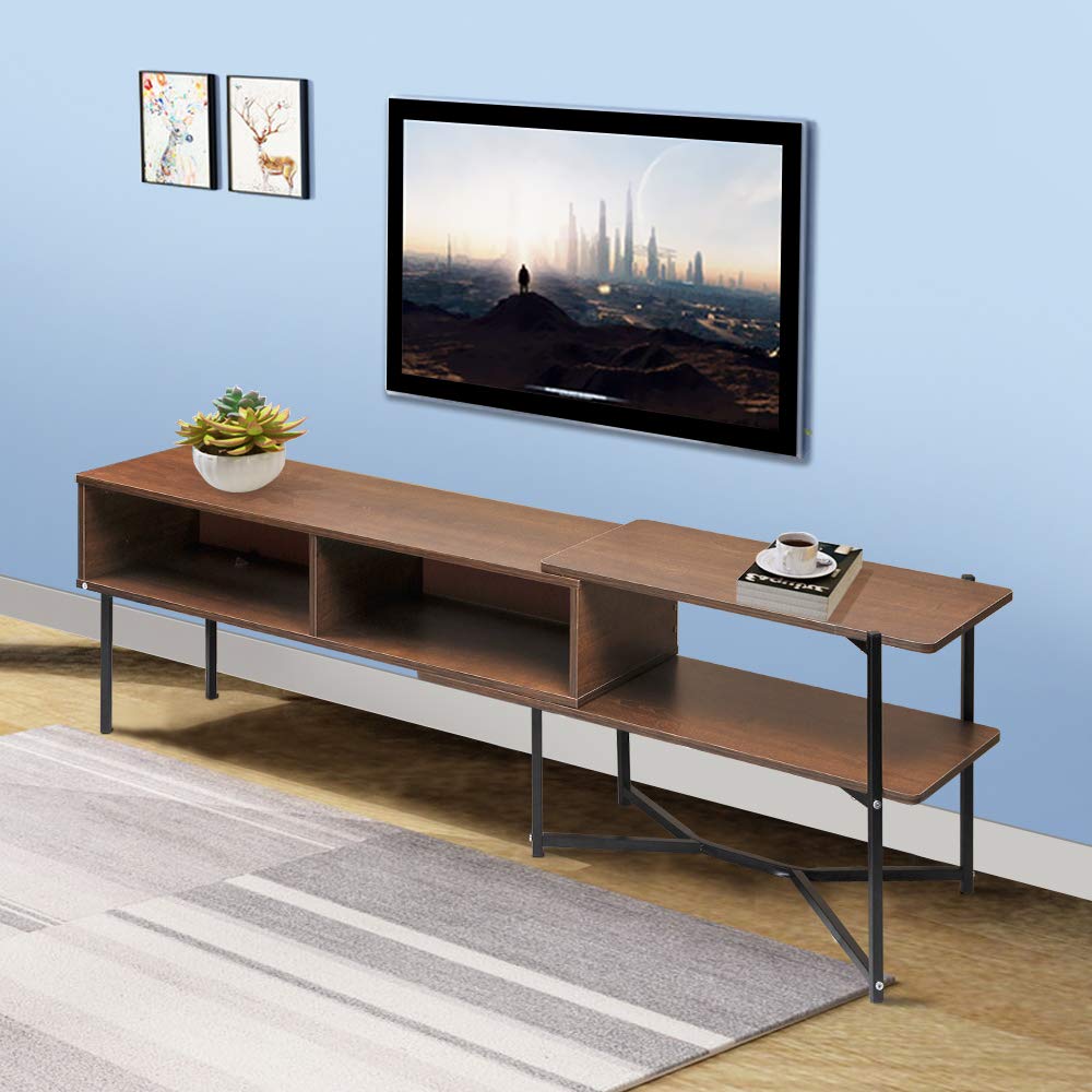 Television Stand for TVs up to 42", Adjustable TV Bench Stand 2-in-1 ...