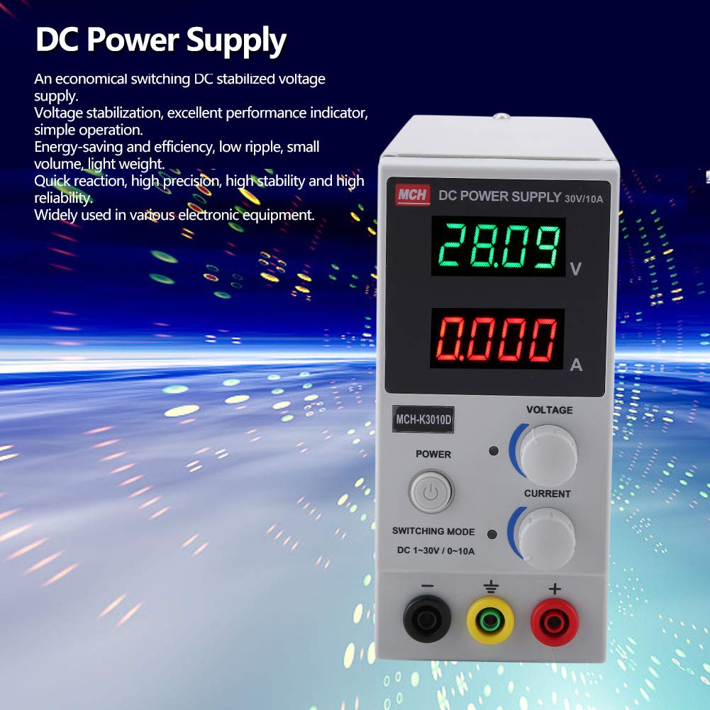 US Plug DC Power Supply Variable,MCH-K3010D Regulated Switching 0-30V 0 ...