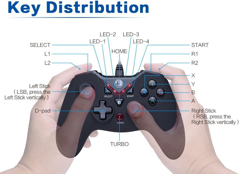 ZD IFYOO V-one Wired Gaming Controller USB Gamepad For PC(Windows XP/7 ...