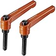 Amazon.com: uxcell M8 X 40mm Handle Adjustable Clamping Lever Thread Push Button Ratchet Male ...