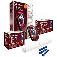 Kit Ruby Con Glucómetro, 100 Tiras, Lancetas Y Portalancetas : Amazon ...