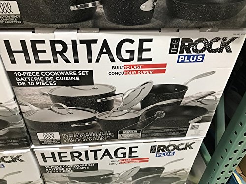 Amazon.com: Heritage the rock plus 10-piece cookware set: Kitchen & Dining