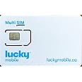 Lucky Mobile Multi Sim Card - 3 in 1 Combo. Standard, Micro & Nano. 4G ...