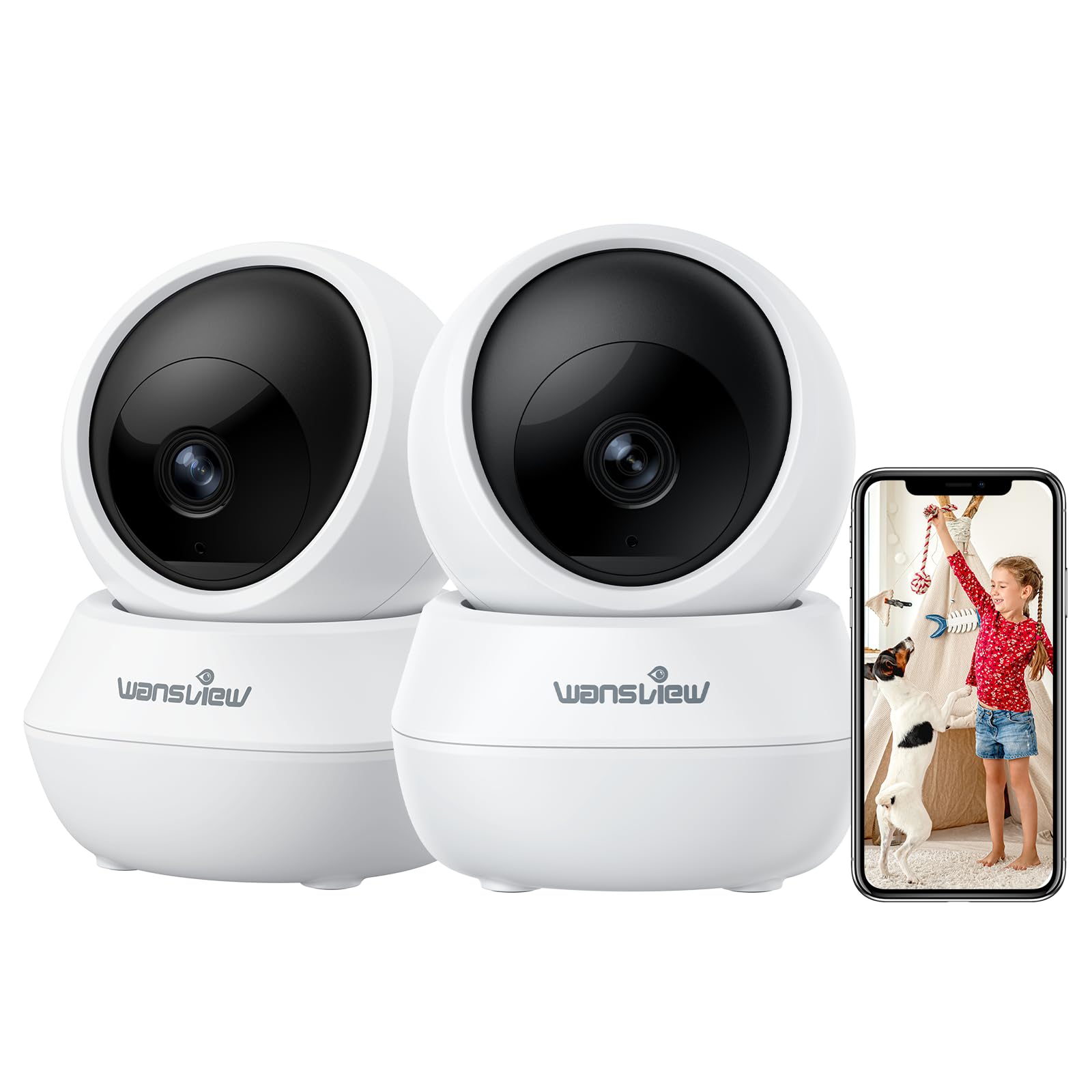 wansview Security Camera Indoor Wireless for Pet- 2K Cameras for Home ...
