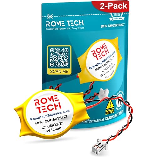 Rome Tech RTC CMOS Battery for Intel NUC, PlayStation PS2, PS3, AsRock ...
