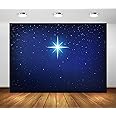 Amazon.com : BELECO 6x4ft Fabric Star Night Backdrop Holy Christmas ...