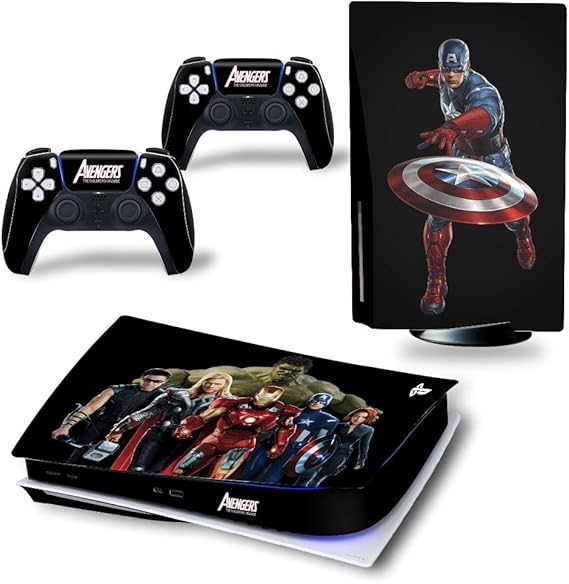 Ps5 Skin Wrap for Console and Controller ,Marvel/The Avengers/Captain ...