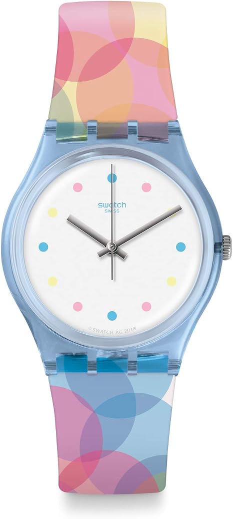 Swatch Womens Analogue Quartz Watch with Silicone Strap GS159: Amazon ...